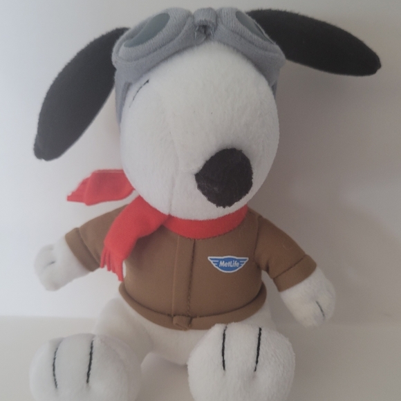 Metlife | Toys | Peanuts Snoopy Plush Red Baron Aviator Pilot Metlife ...